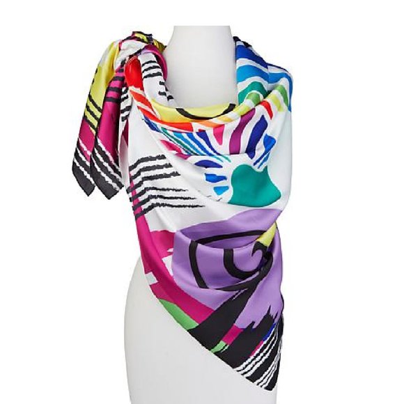 Sassy Jones | Accessories | Sassy Jones Vibrant Multicolor Zebra Print ...